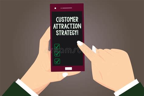 Word Writing Text Customer Attraction Strategy Business Concept For Encourage Customers To Buy