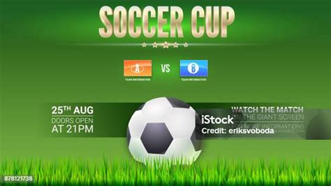 축구 유럽 축구 컵 광고입니다 참가자의 플래그와 함께 서식 파일입니다 잔디와 클래식 볼과 그린 필드입니다 가로 3 차원 일러스트 레이 션 템플릿을 인쇄 축구 축구 이벤트에