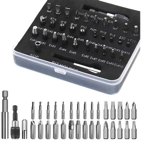 33pcs Damaged Screw Extractor Kit And Screwdriver Bits Set Easy Out