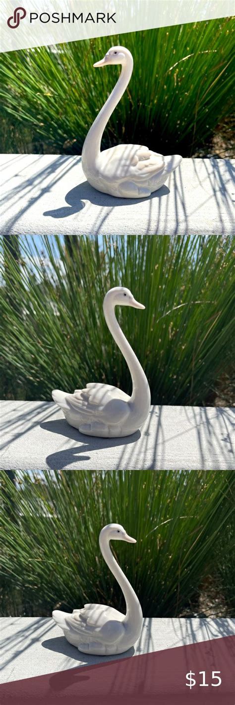 Long Neck Porcelain Swan By Duncan Royale
