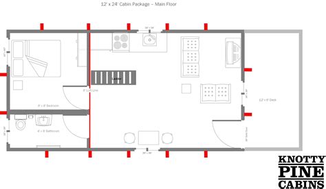 12x24 Cabin Floor Plan
