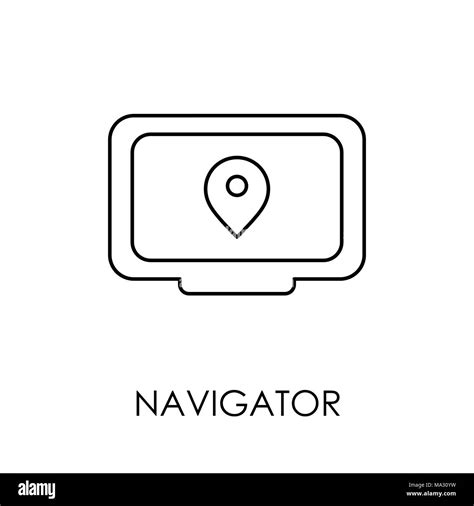 Navigator Icon Symbol Flat Style Vector Illustration Stock Vector Image
