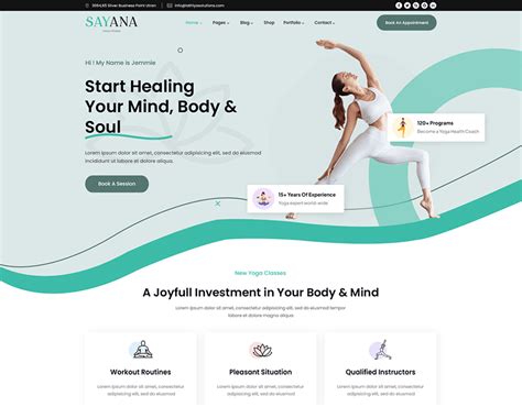 yoga website design landing page by lathiya solutions on behance