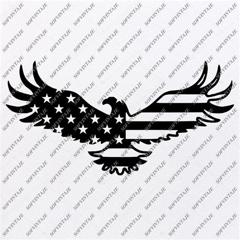 America Eagle Svg File Country Usa Original Design Usa Flag Clip Art F
