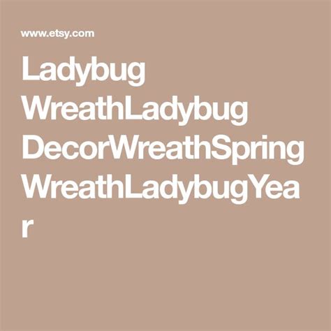 Ladybug Wreathladybug Decorwreathspring Wreathladybugyear Monogram Door Wreath Pumpkin