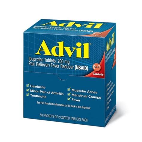 Advil Tablet 2s 200mg 50ct Nimbus Imports