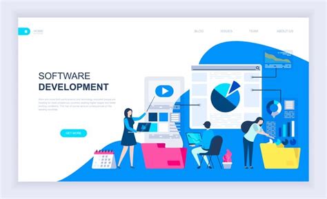 Premium Vector Modern Flat Design Concept Of Software Development