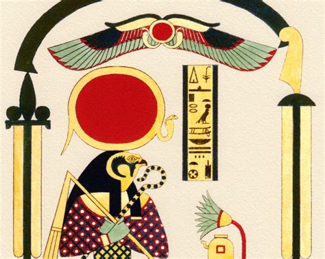 Egypt Print Great God Atum Ra Fine Art Print From 1823 Lithograph On