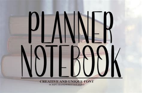 Planner Notebook Regular Premium Font