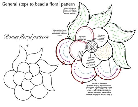 floral beading pattern tutorial