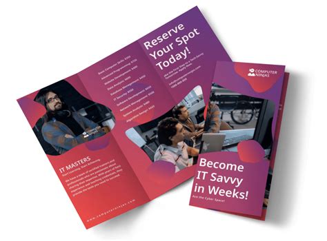 Computer Education Brochure Template Mycreativeshop