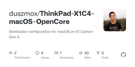 GitHub Duszmox ThinkPad X C MacOS OpenCore Bootloader Configuration For MacOS On X Carbon Gen