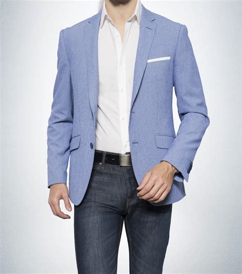Light Blue Blazer Sports Jacket Mb18 C1670 1 Emmanuel