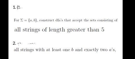 Solved Lfor Σ Ab ﻿construct Dfas That Accept The Sets
