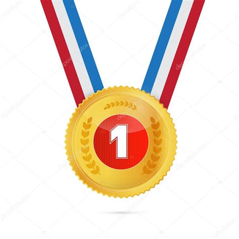 primer lugar, medalla de oro — Vector de stock © mejn #35442151