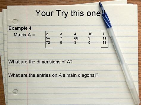 Unit Matrices Matrix Operations Terminology