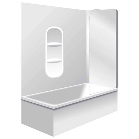 Cubit Bath Set No 1 Single Swing Bathscreen Moulded Wall 16310