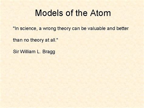 Models Of The Atom In Science A Wrong