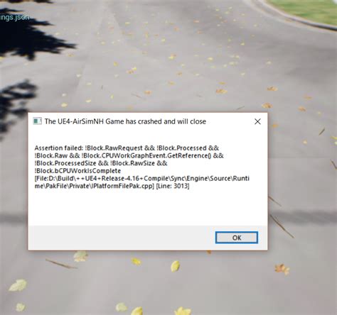 airsimnh crashes after spawn quadrotor model · issue 911 · microsoft