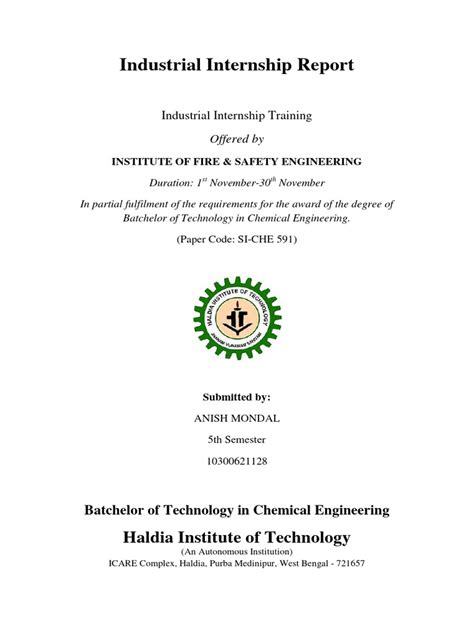 Industrial Internship Report Autocad Anish Mondal Pdf