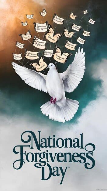 National Forgiveness Day Typography Illustration Premium Ai Generated