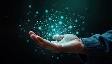 Hand Holds Glowing Network Of Data Connections Digital Innovation