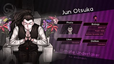 Jun Otsuka The Ultimate Undertaker Fangan Character R Danganronpa