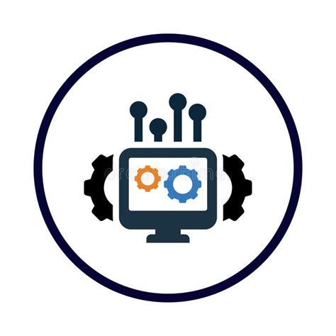Computer Technology Setting Gear Computer Technology Icon Stock Vector Illustration Of