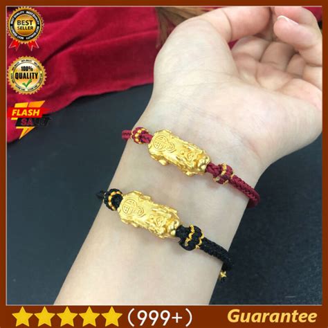 Iy 100 Asli Desain Emas Pixiu Gelang 24k Ukuran Dapat Disesuaikan Pria Dan Wanita Pixiu