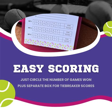 Tennis Scoring Notepad And Pen Tennis Score Keeper Cute Tennis Racket