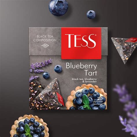 Чай чёрный "Blueberry Tart", TESS, 20 пирамидок, 36 г - купить в ...