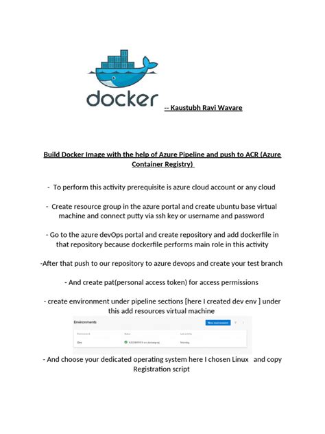 Build Docker Image With The Help Of Azure Pipeline And Push To Acr