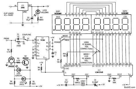 8 Digit 100 Mhz Frequency Probe Analog Circuit Basic Circuit Circuit Diagram