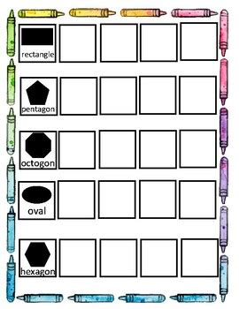 Shape Sorting File Folder Game By Rebecca Fiss TPT
