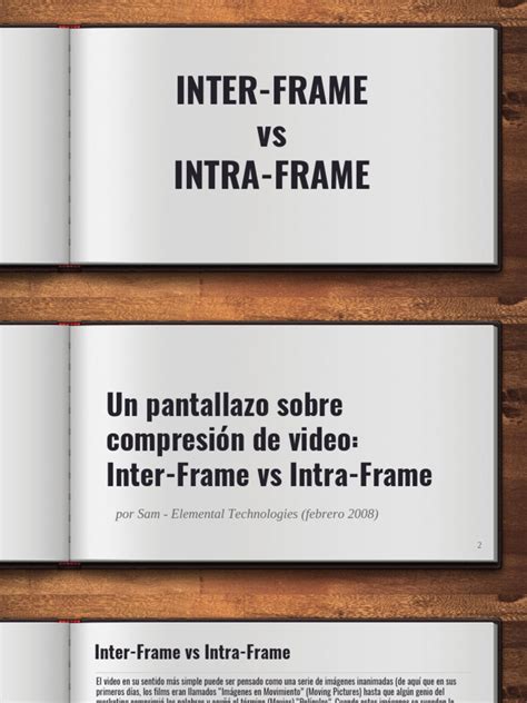 Inter Frame Vs Intra Frame Pdf Compresión De Datos Vídeo