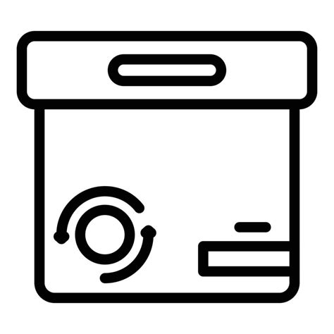 Carboard Box Icon Outline Style 15599775 Vector Art At Vecteezy