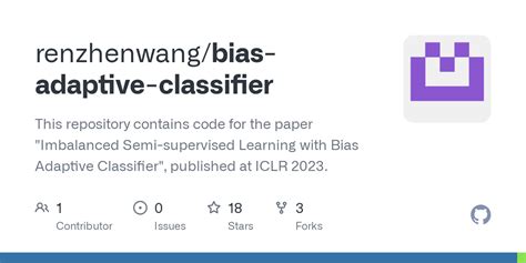 Github Renzhenwangbias Adaptive Classifier This Repository Contains Code For The Paper