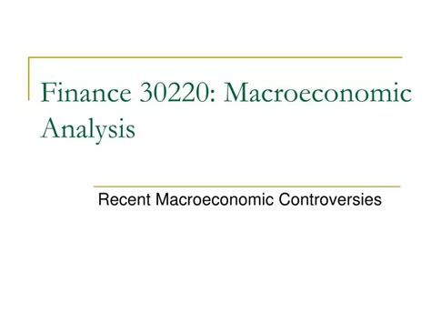 Ppt Finance 30220 Macroeconomic Analysis Powerpoint Presentation Free Download Id 5332174