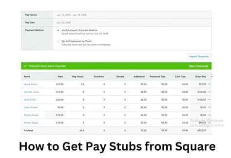 How To Get A Check Stub From Square