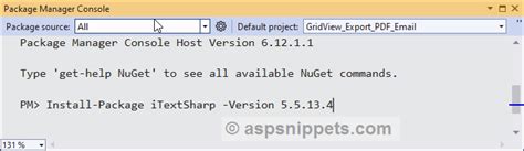 Install Itextsharp Library Using Nuget