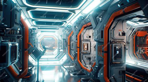 Premium Ai Image Space Station Inside Look