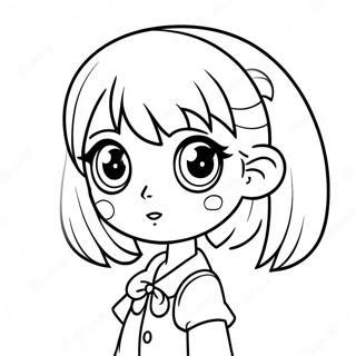 Cute Anime Girl With Big Eyes Coloring Page 392 310