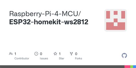 Github Raspberry Pi 4 Mcuesp32 Homekit Ws2812