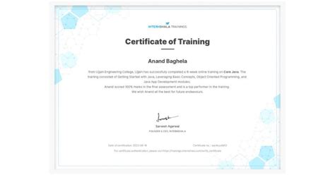 Anand Baghel On Linkedin Successfully Completed The Core Java Training From Internshala Trainings