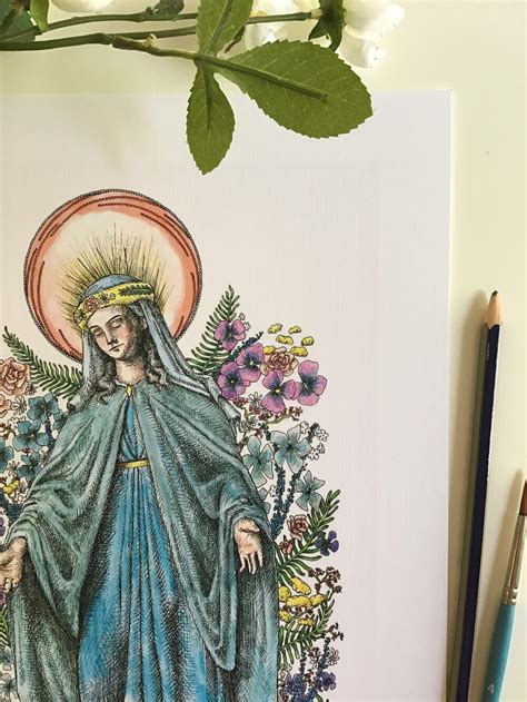Virgin Mary Catholic Drawings