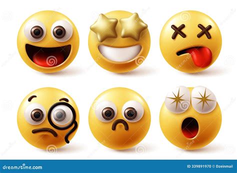 Emoji Sad 3d Characters Vector Set Emojis Emoticons In Unhappy Crying