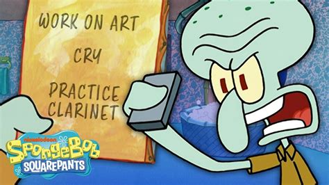 An Entire Day With Squidward ☀️ Hour By Hour Spongebob Youtube