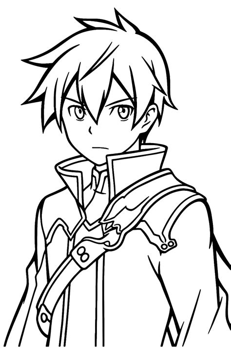 Sword Art Online Kirito Coloring Pages