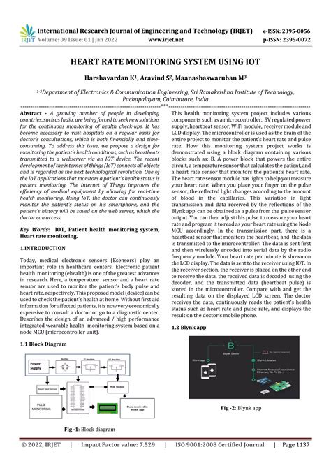 Heart Rate Monitoring System Using Iot Pdf