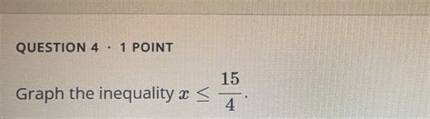 Solved QUESTION POINTGraph The Inequality X Chegg Com